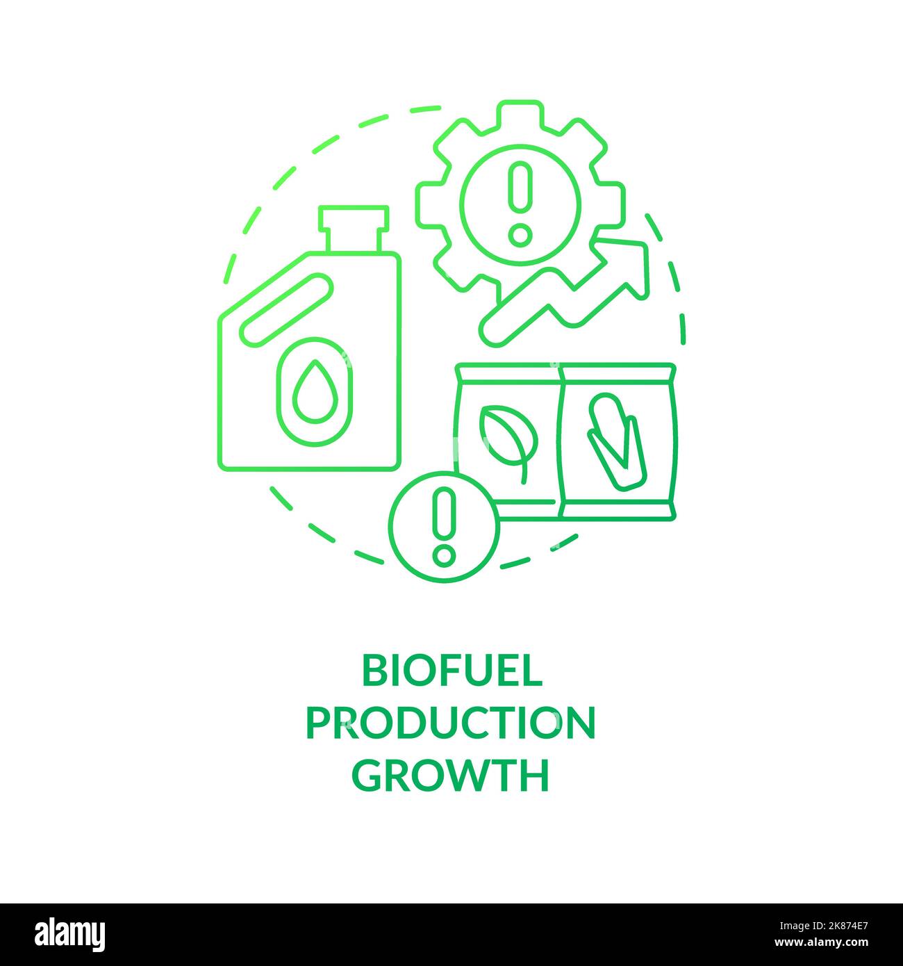 Biofuel production growth green gradient concept icon Stock Vector Image & Art - Alamy