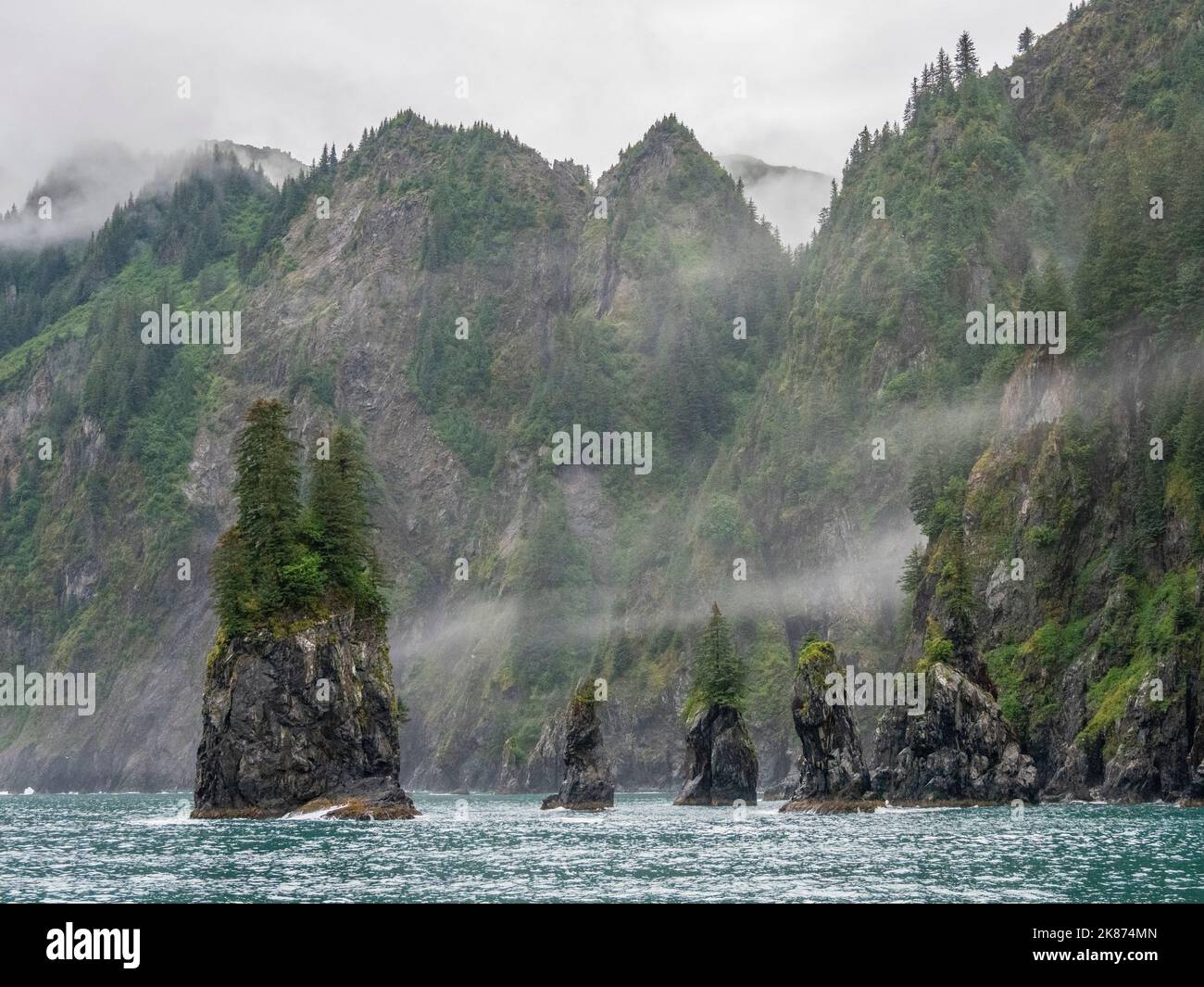 A view of Spire Cove in Resurrection Bay in Kenai Fjords National Park ...