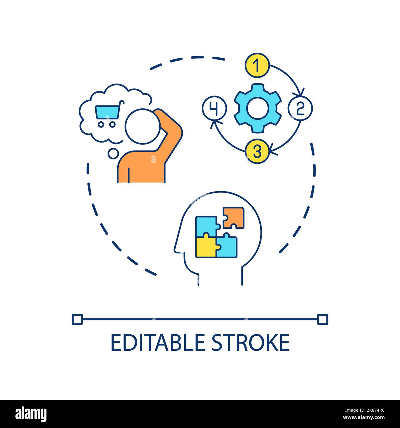 Decision making circle Stock Vector Images - Alamy