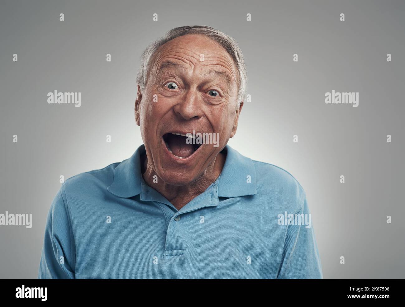 Really that sounds amazing. an older man making an excited expression ...