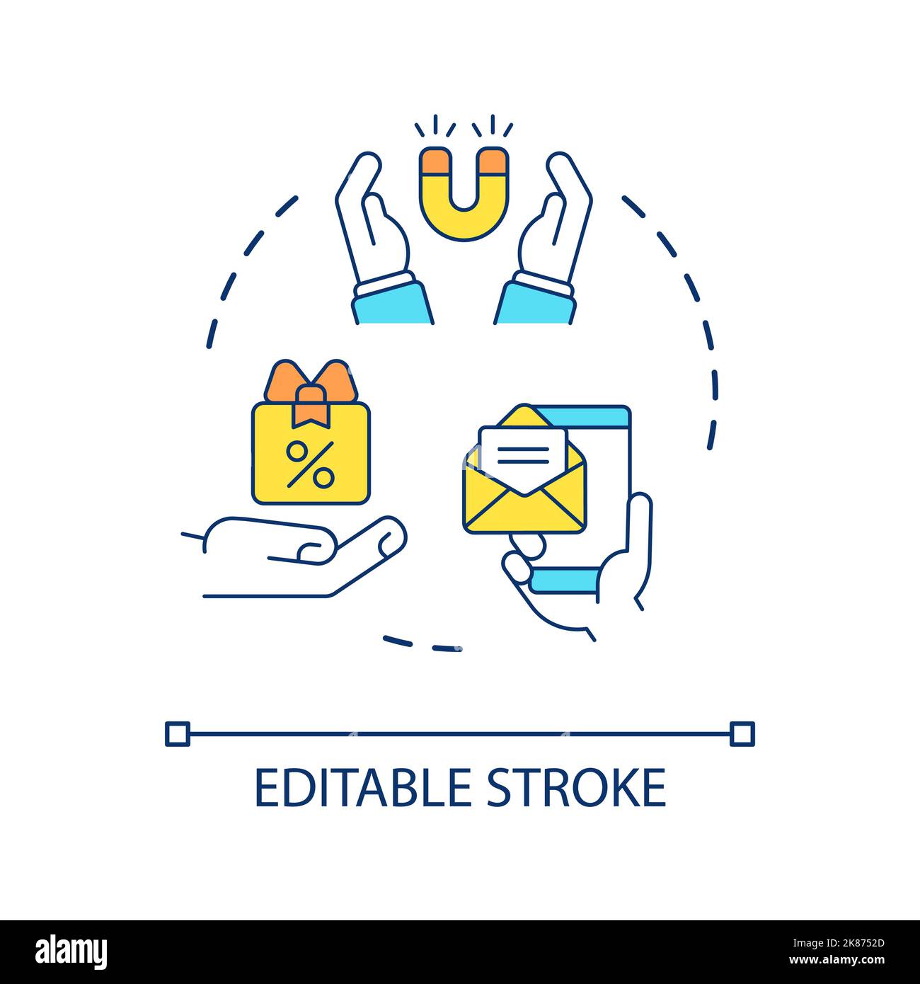 Consumers magnet concept icon Stock Vector Image & Art - Alamy