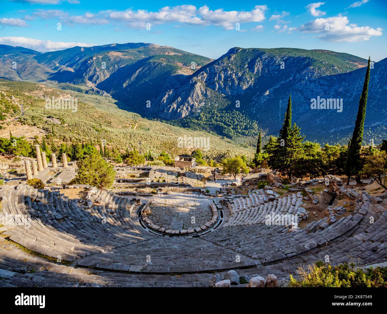 The Ancient Theater, Delphi, UNESCO World Heritage Site, Phocis, Greece ...