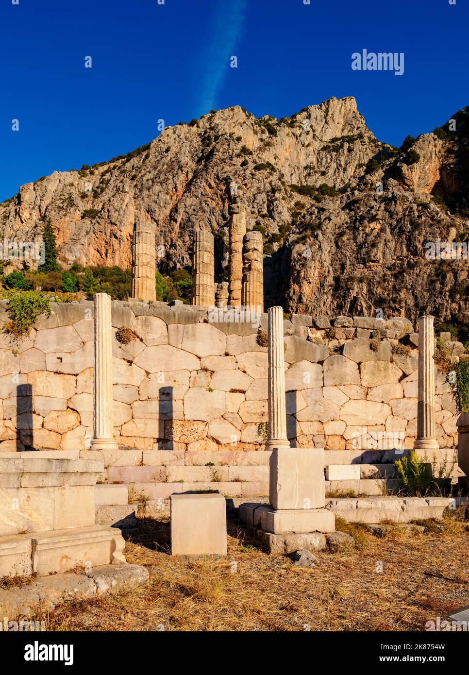 Stoa of the Athenians, Delphi, UNESCO World Heritage Site, Phocis ...
