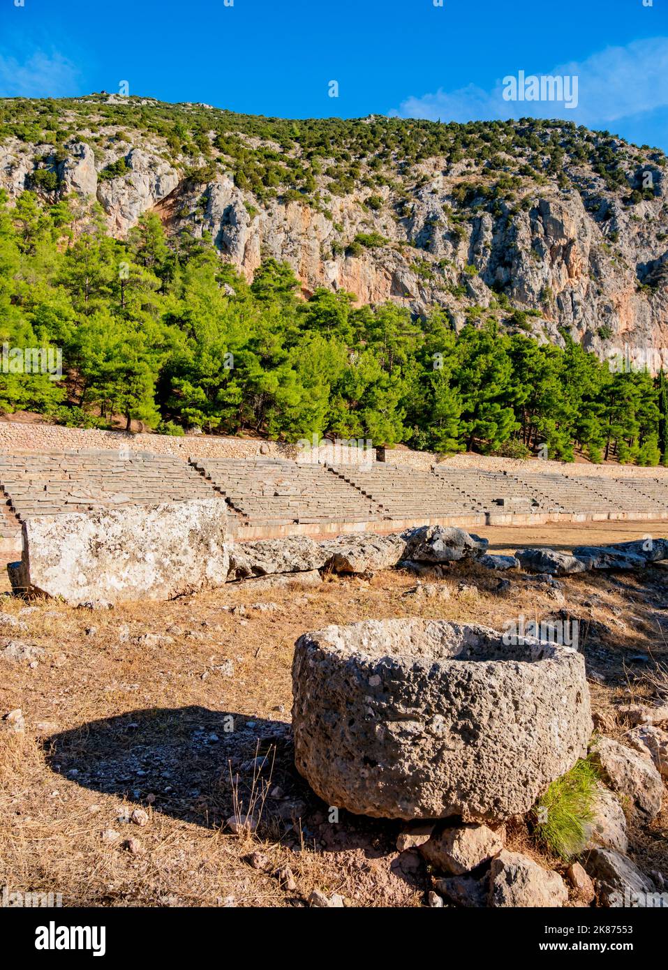 Ancient Stadium, Delphi, UNESCO World Heritage Site, Phocis, Greece ...
