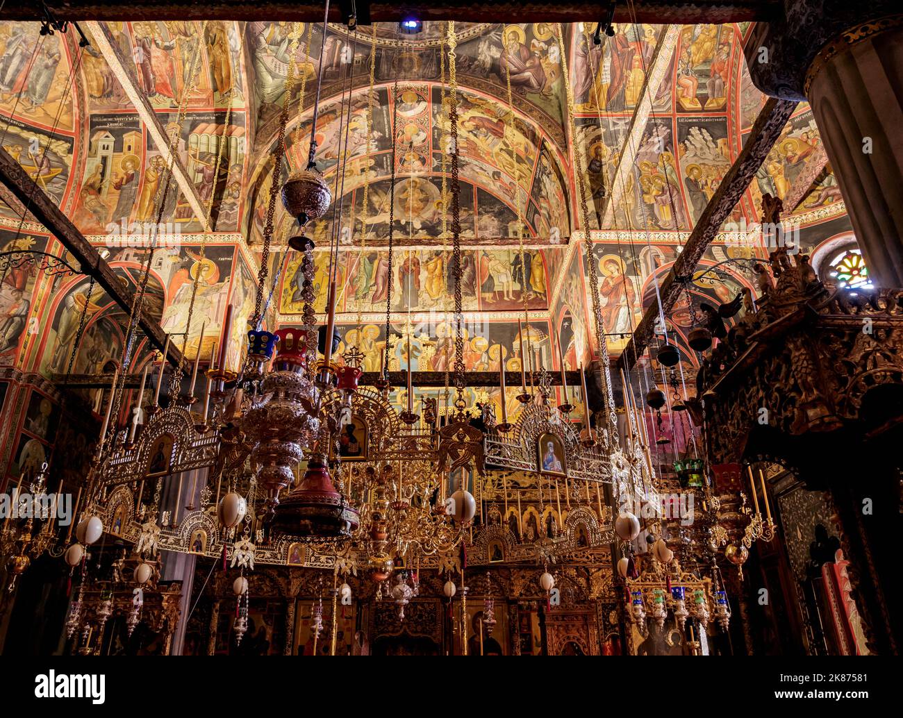Monastery of Great Meteoron, interior, Meteora, UNESCO World Heritage ...