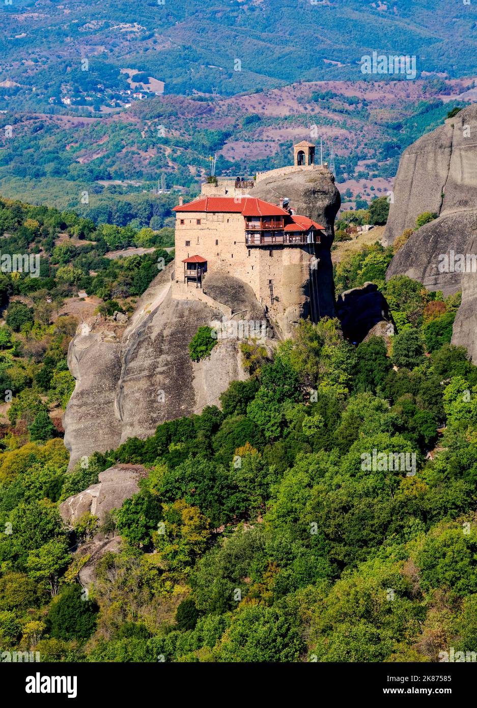 Monastery of Saint Nicholas Anapafsas (Anapausas), elevated view ...