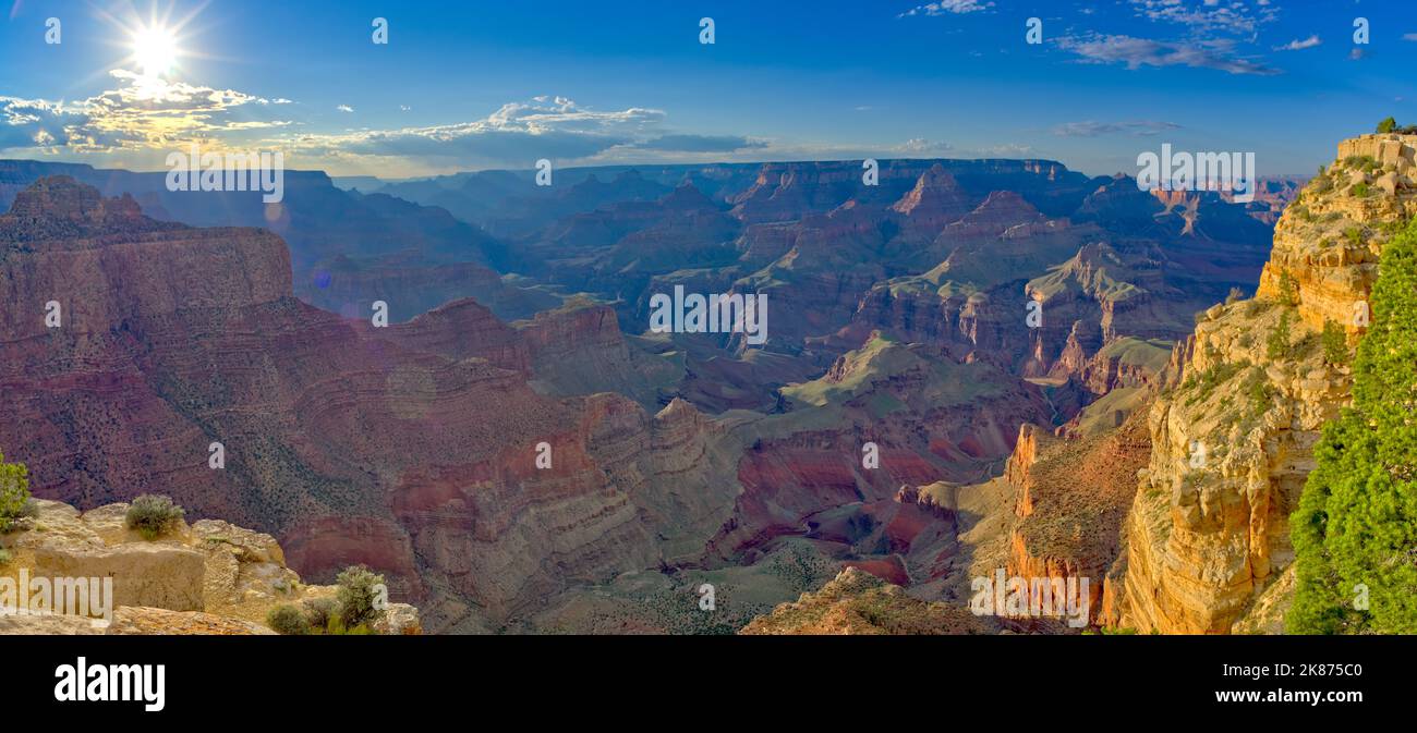 Grand Canyon viewed from the cliffs west of Moran Point with Coronado ...