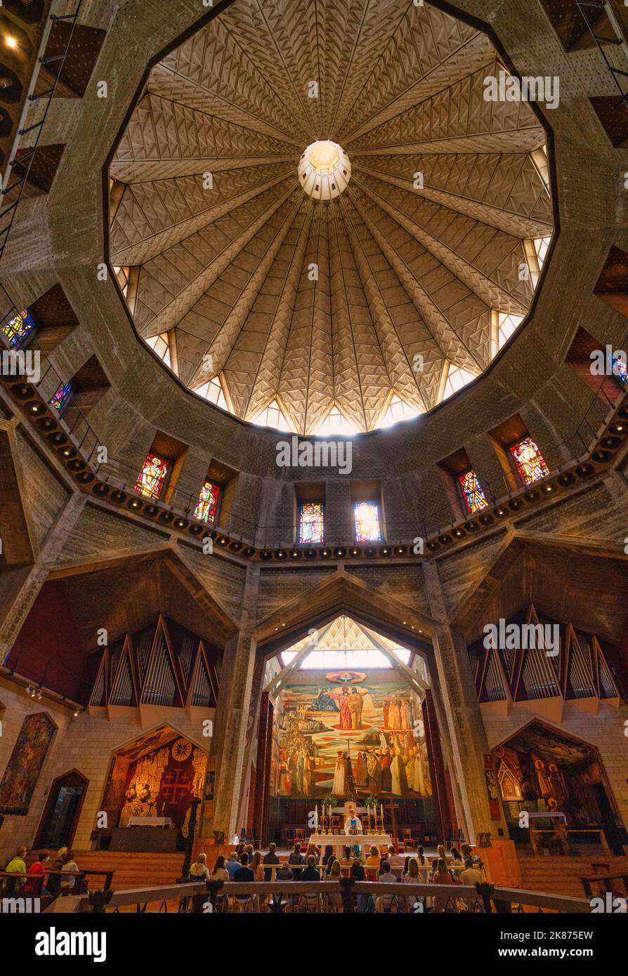 Inside the Church of the Annunciation, Nazareth, Israel, Middle East Stock Photo - Alamy
