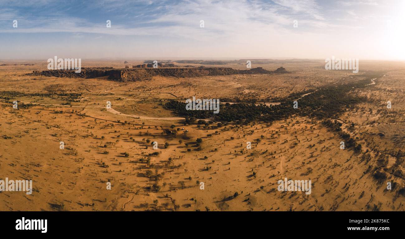 A group of peculiar rock formations between Kiffa and Ayoun, Mauritania ...