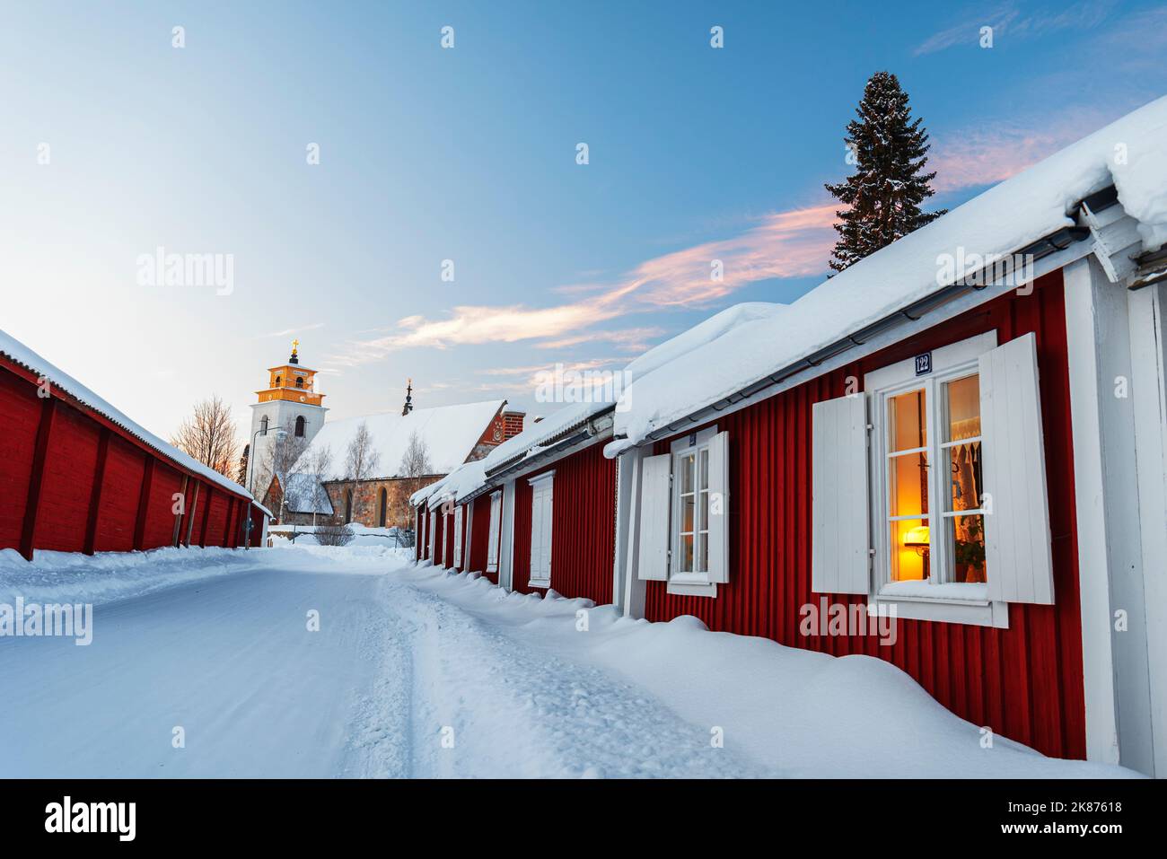 Old town of Gammelstad, UNESCO World Heritage Site, Lulea, Norrbotten ...