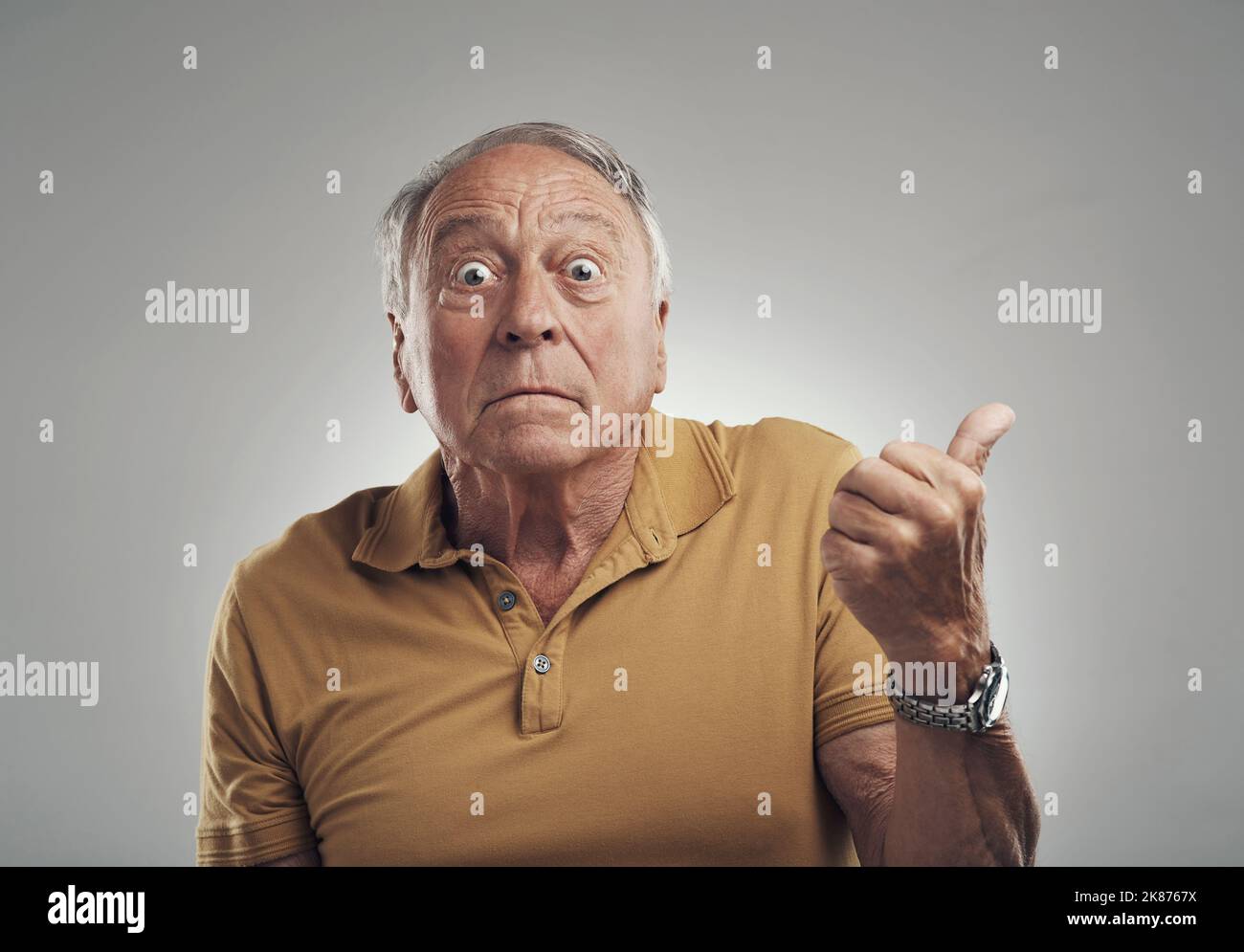 Pointing finger at elderly hi-res stock photography and images - Alamy