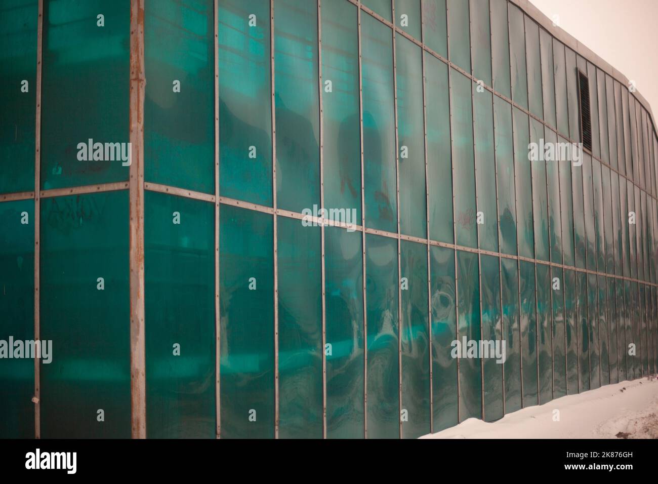 Plastic coating. Architecture of pedestrian crossing. Urban ...