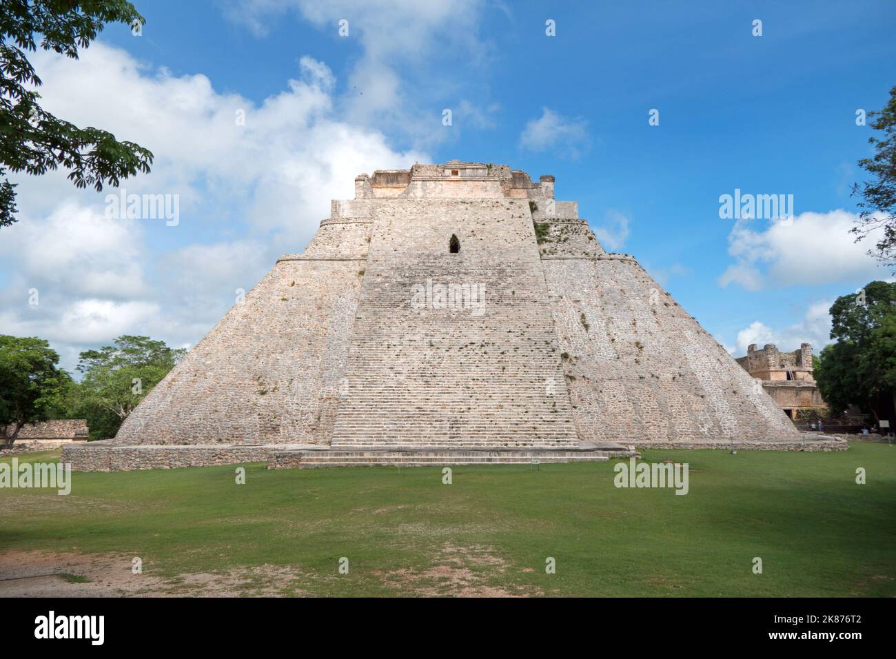 View of the Maya archeological site of Uxmal in Yucatan, Mexico. Mayan ...