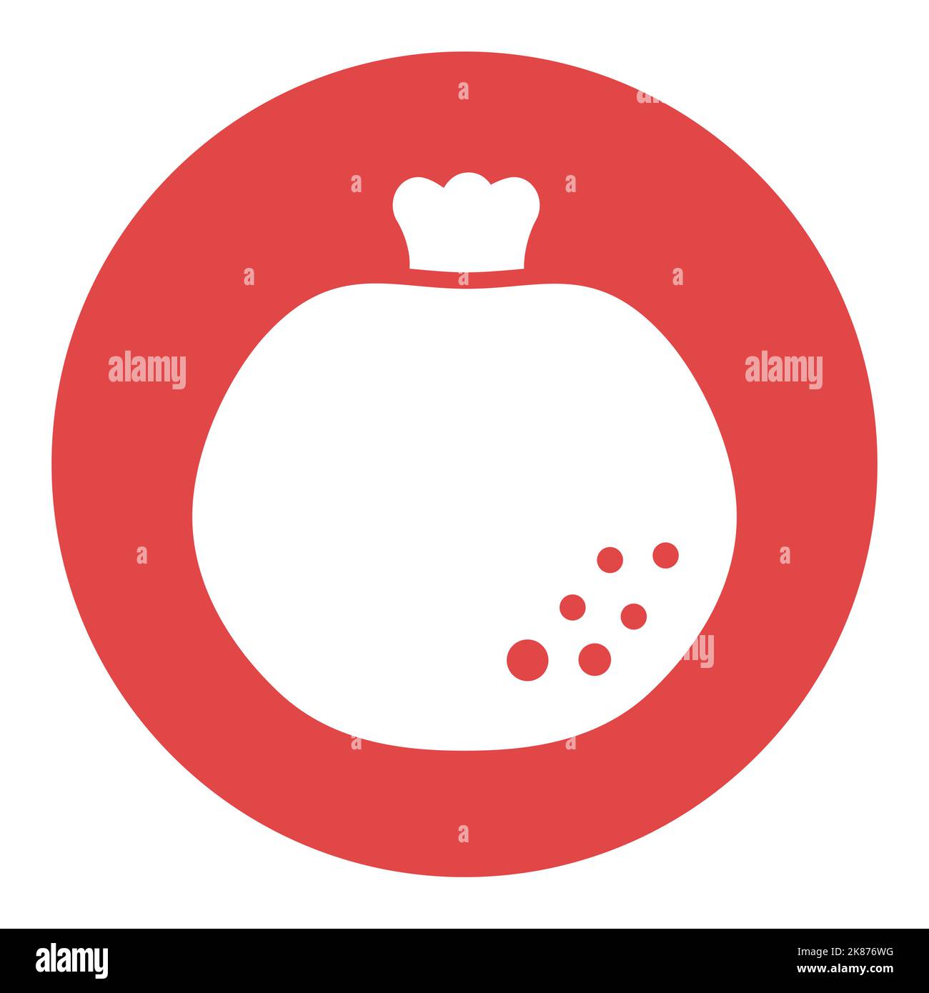 Garnet, Pomegranate vector glyph icon. Graph symbol for food and drinks ...