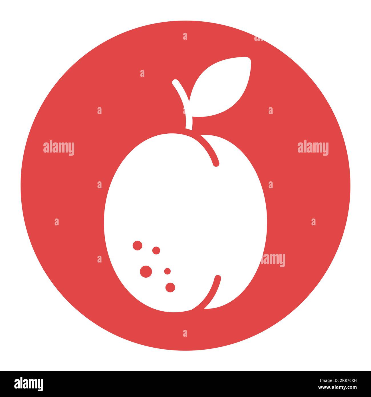 Apricot vector glyph icon. Graph symbol for food and drinks web site ...