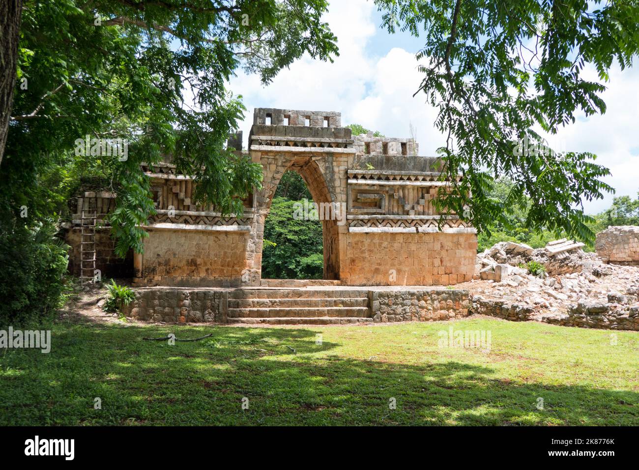 The Gateway Arch at the Maya site of Labna, Yucatan, Mexico. Old Mayan ...