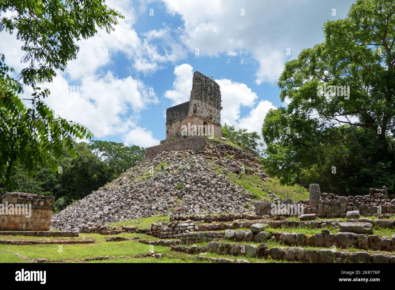 Ruins of El MIrador at the Maya site of Labna, Yucatan, Mexico. Old ...