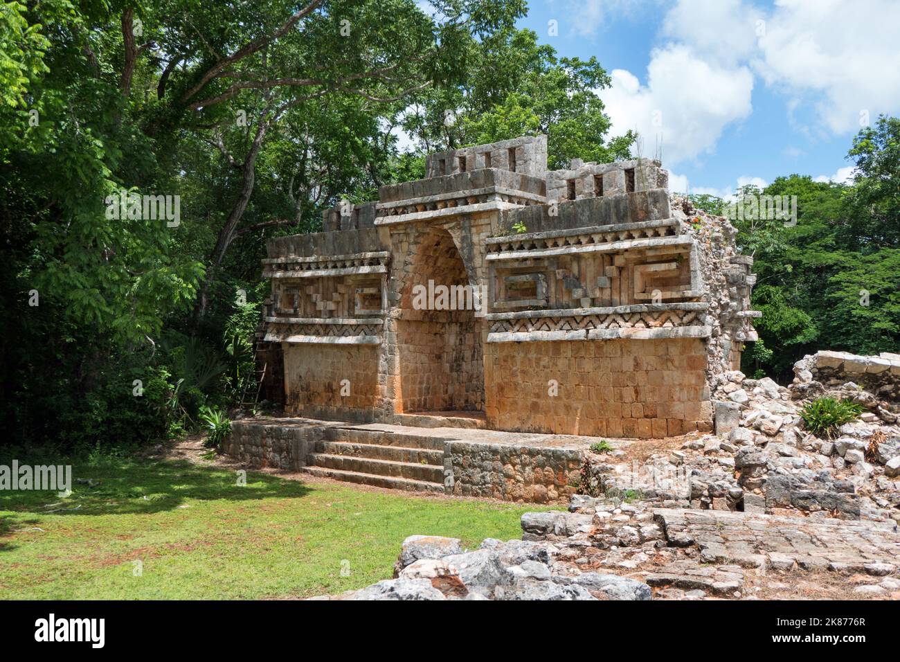 The Gateway Arch at the Maya site of Labna, Yucatan, Mexico. Old Mayan ...
