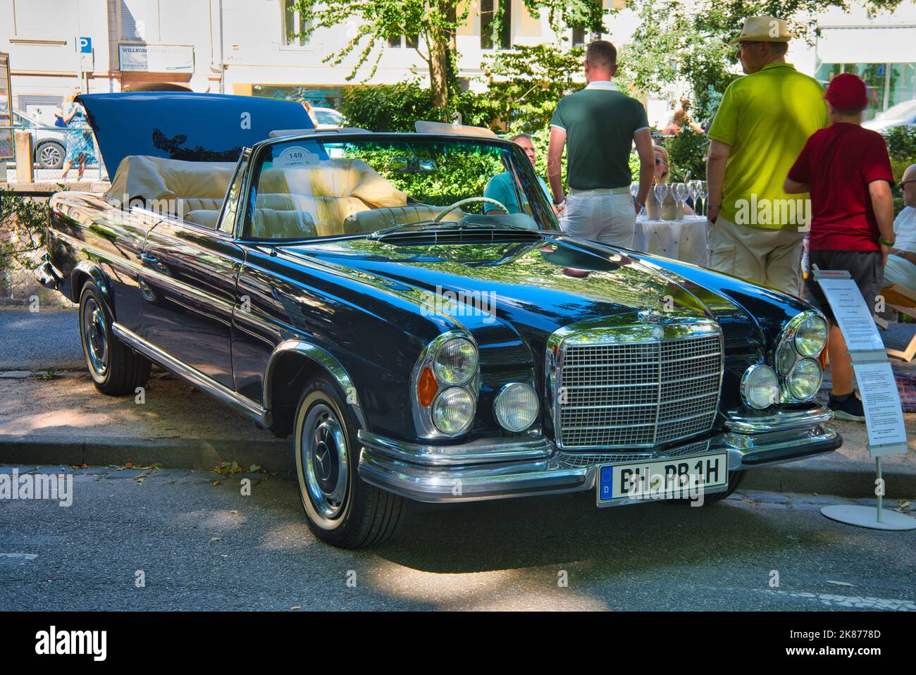 BADEN BADEN, GERMANY - JULY 2022: black Mercedes-Benz W112 1961 cabrio ...