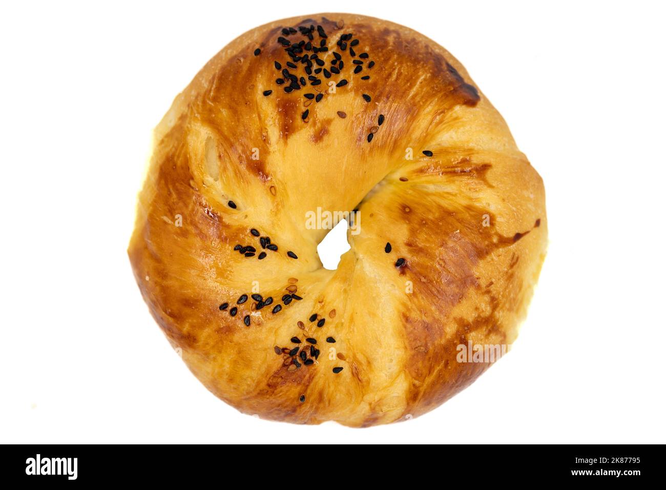 Turkish bagel pogaca with nigella seeds. Traditional flavors. Pogaca ...