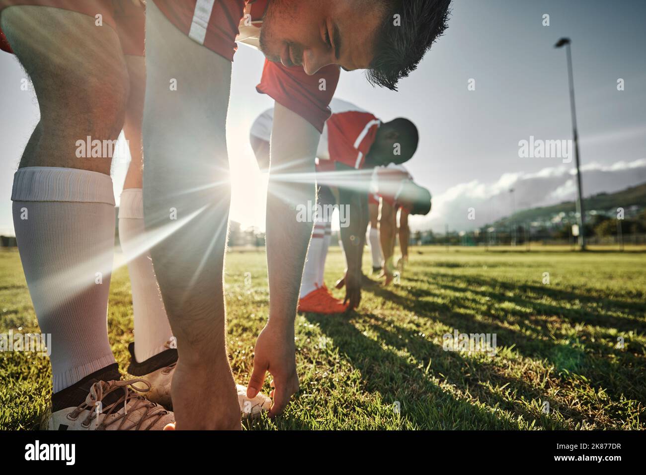 Team people doing stretching on hi-res stock photography and images - Alamy