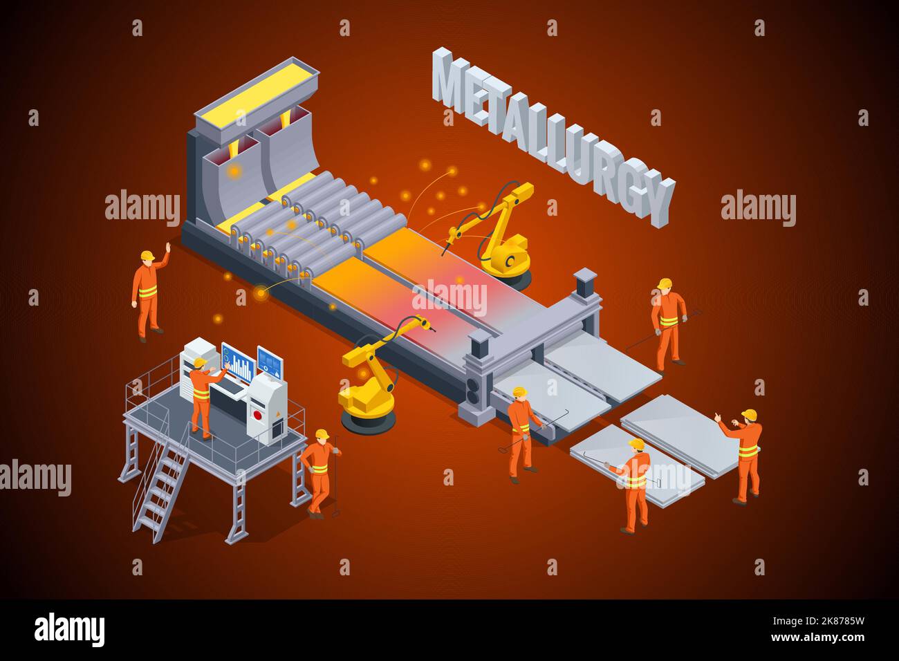 Metal furnaces Stock Vector Images - Alamy