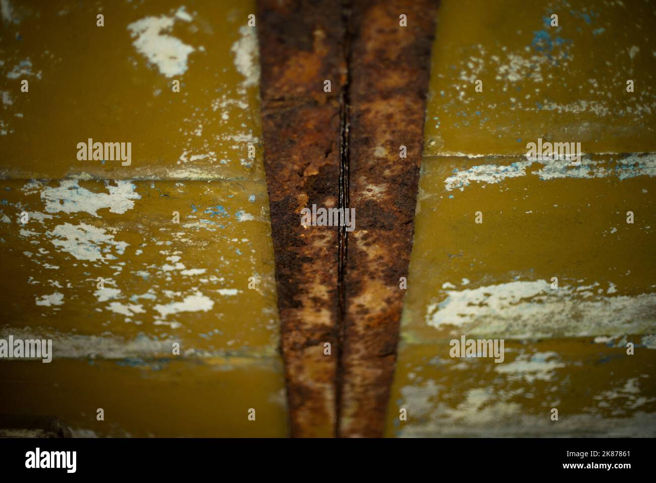 Rusty ceiling. Steel rust beam. Roof details. Aged steel Stock Photo ...