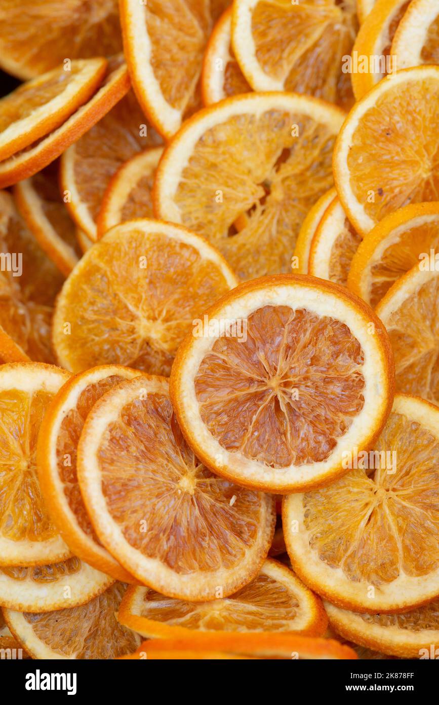 Fragrant Dehydrated Orange Slices Stock Photo - Alamy