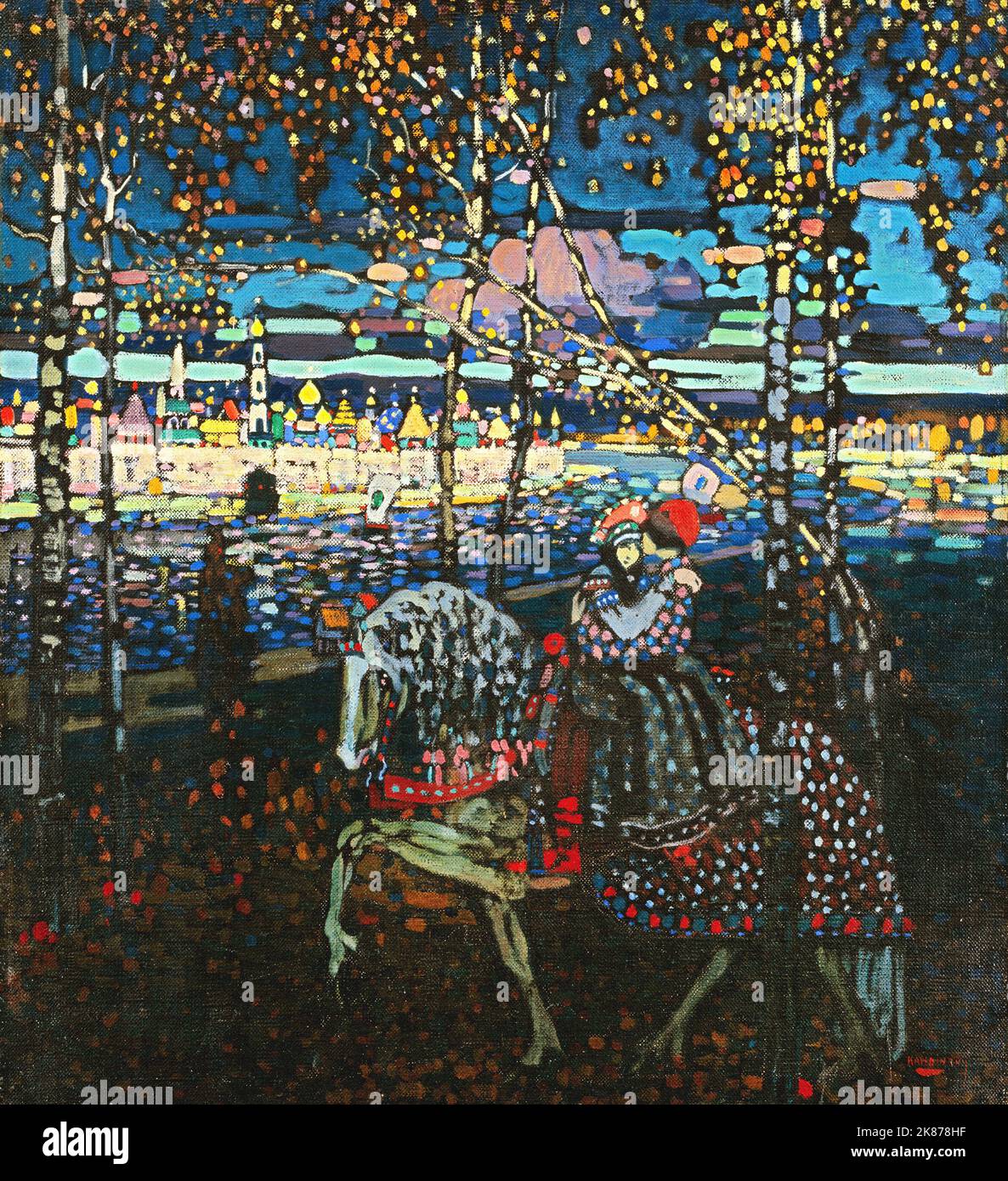 Old Russian Riding Couple. by Wassily Kandinsky 1907. Lenbachhaus Art ...