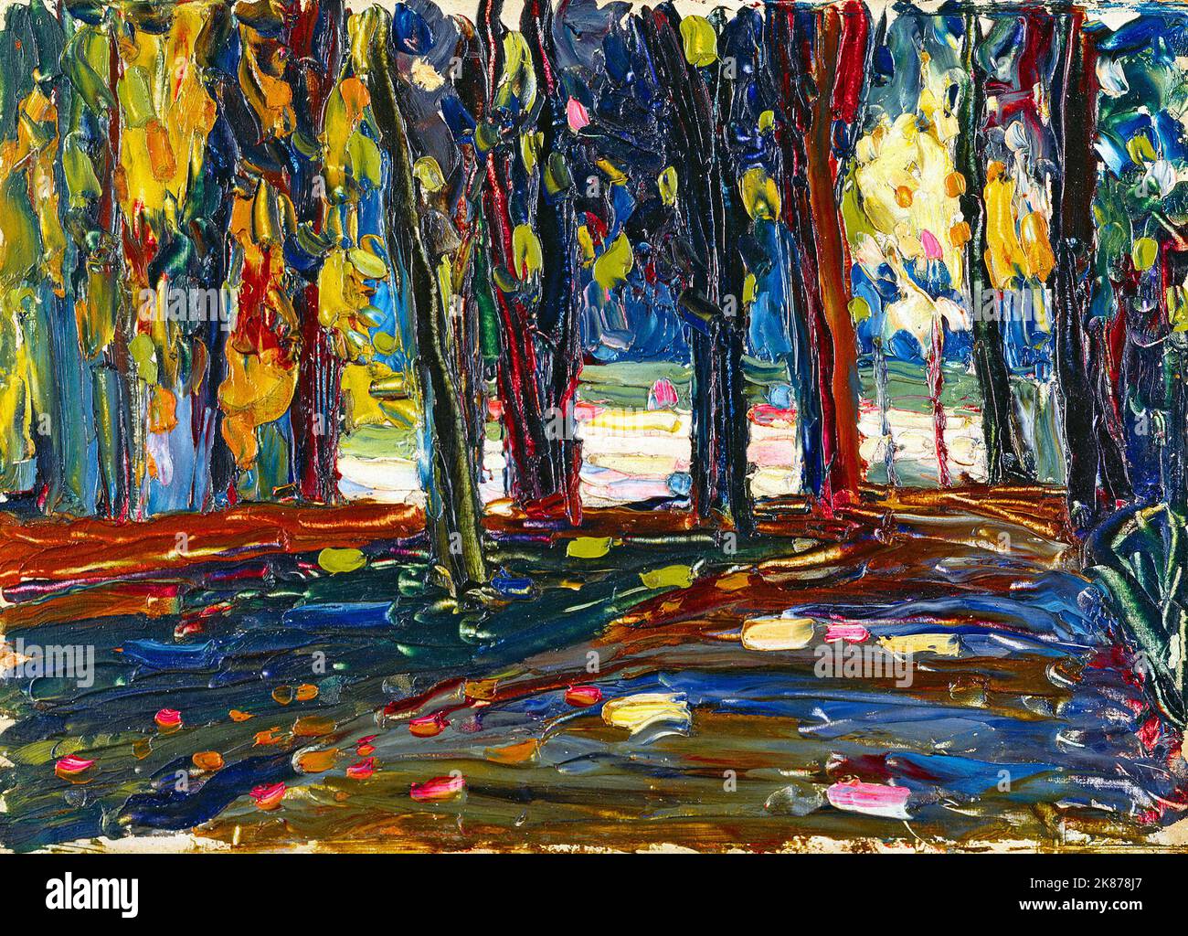 Fall In the Park Of St. Cloud. by Wassily Kandinsky 1906. Lenbachhaus ...