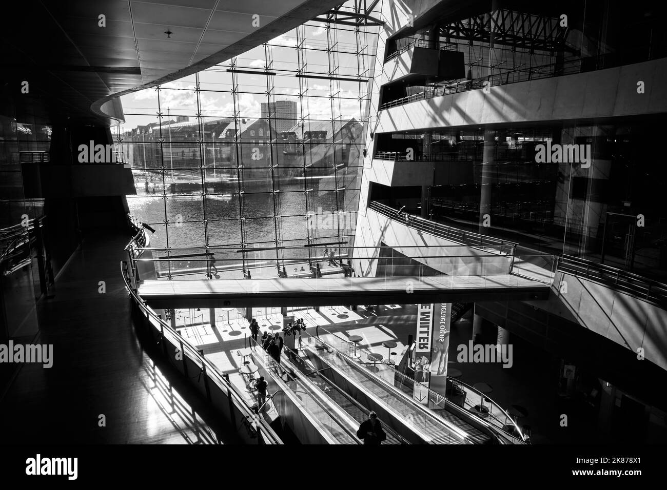 Copenhagen, Denmark - Sept 2022: Interior of Black Diamond, modern ...
