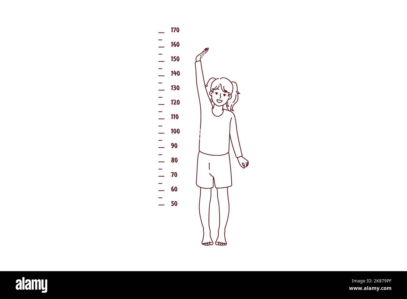 Meter to measure height children Stock Vector Images - Alamy