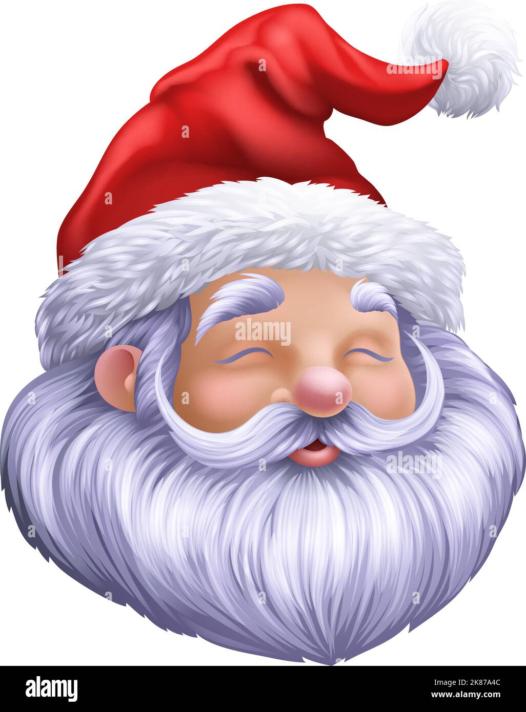 Cartoon santa claus face Cut Out Stock Images & Pictures - Alamy