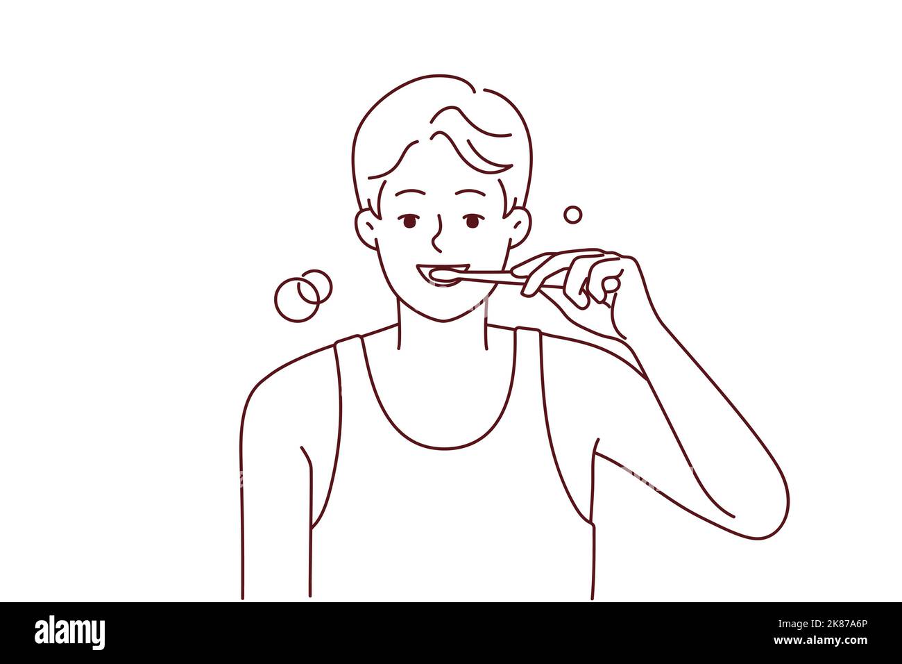 My daily routine brush teeth Stock Vector Images - Alamy