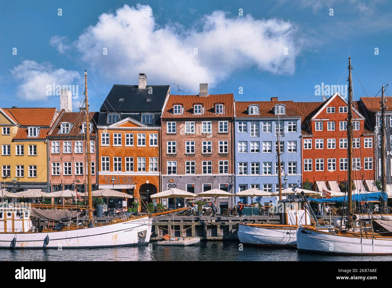Copenhagen, Denmark - Sept 2022: Colorful Traditional house ...