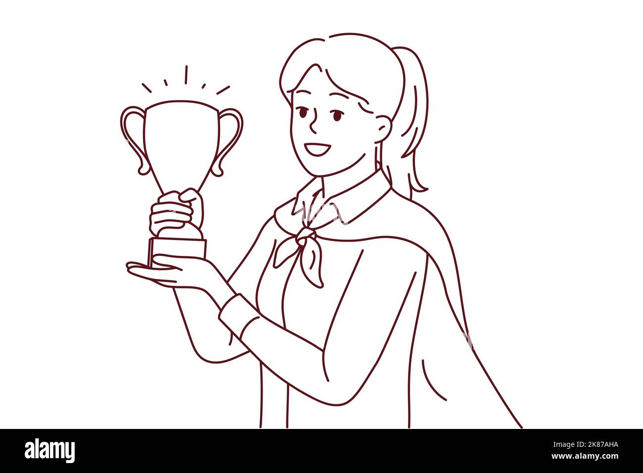 Triumphant woman Stock Vector Images - Alamy