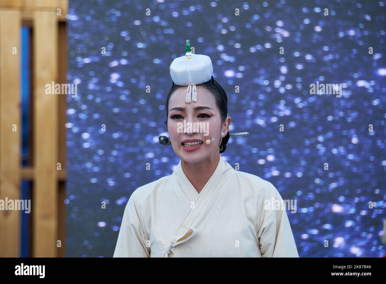 Suwon, Gyeonggi-do - 10 07 2022: Woman dressed with a traditional ...