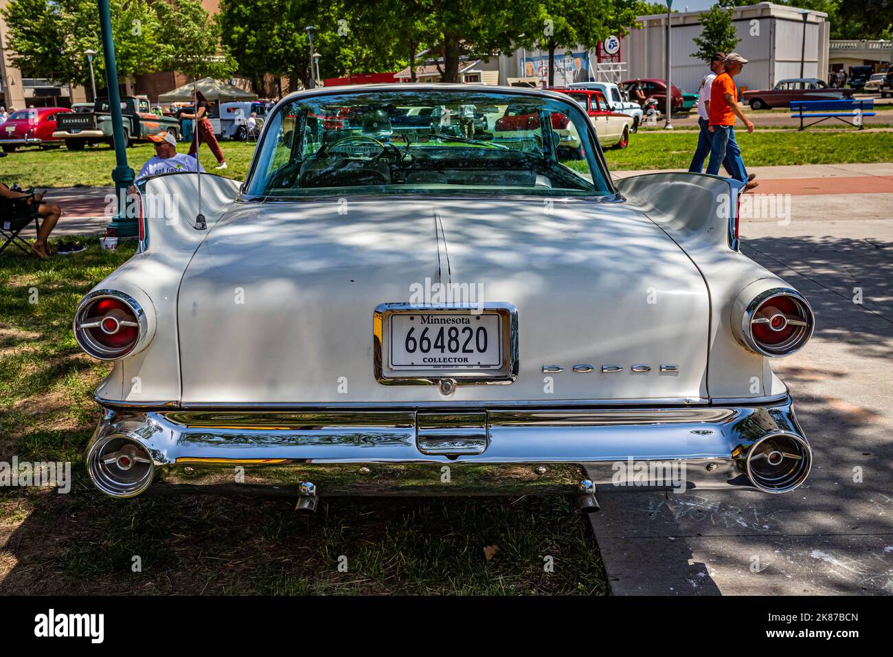 Falcon Heights, MN - June 19, 2022: High perspective rear view of a ...