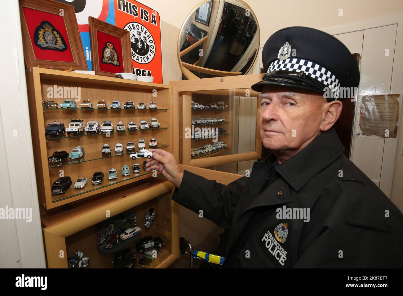 Cumnock, Ayrshire, Scotland, UK Jim Manson (80) a former Police officer ...