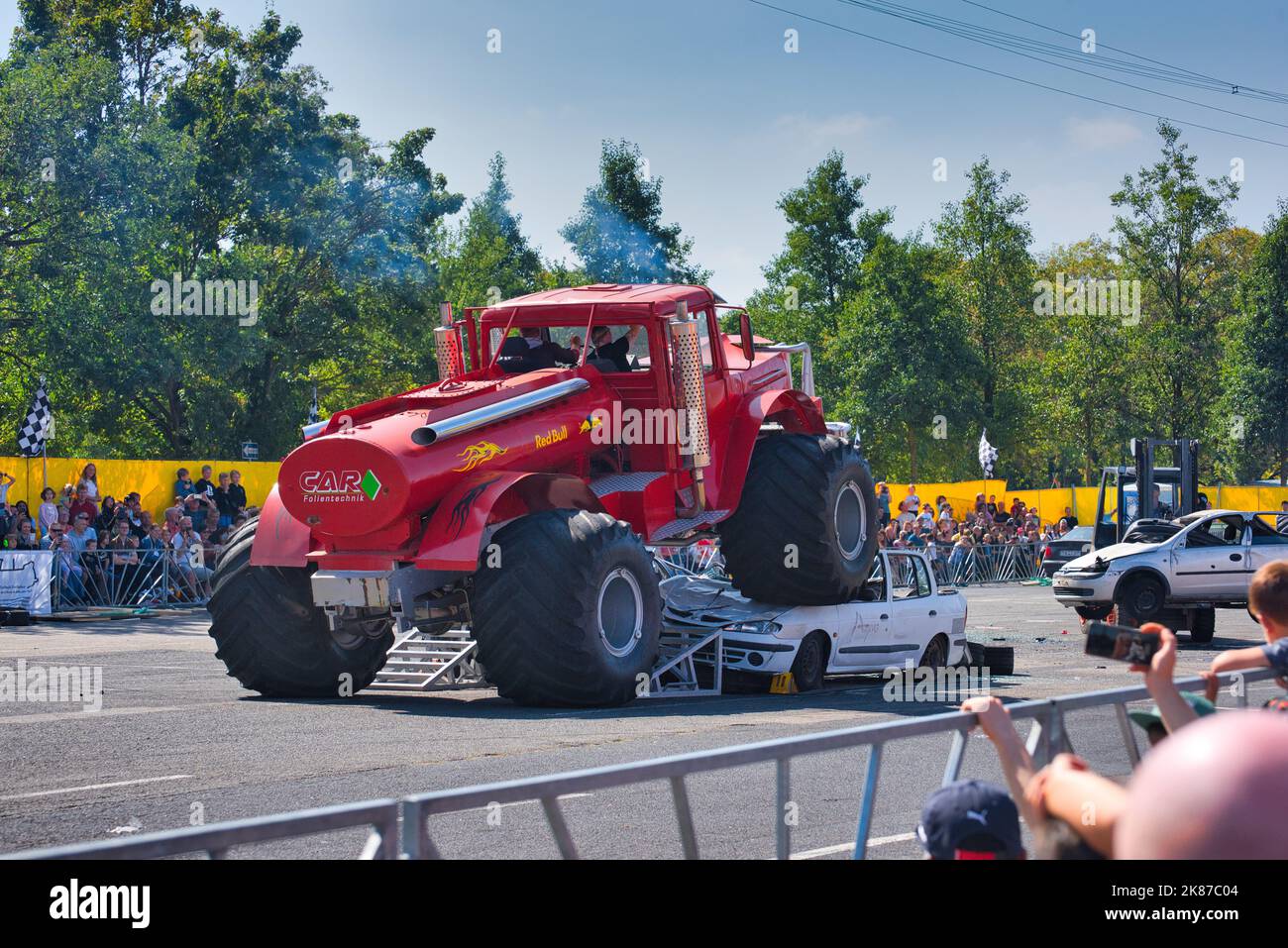FRANKFURT AM MAIN, GERMANY - SEPT 2022: red Monster Truck Gasoline ...