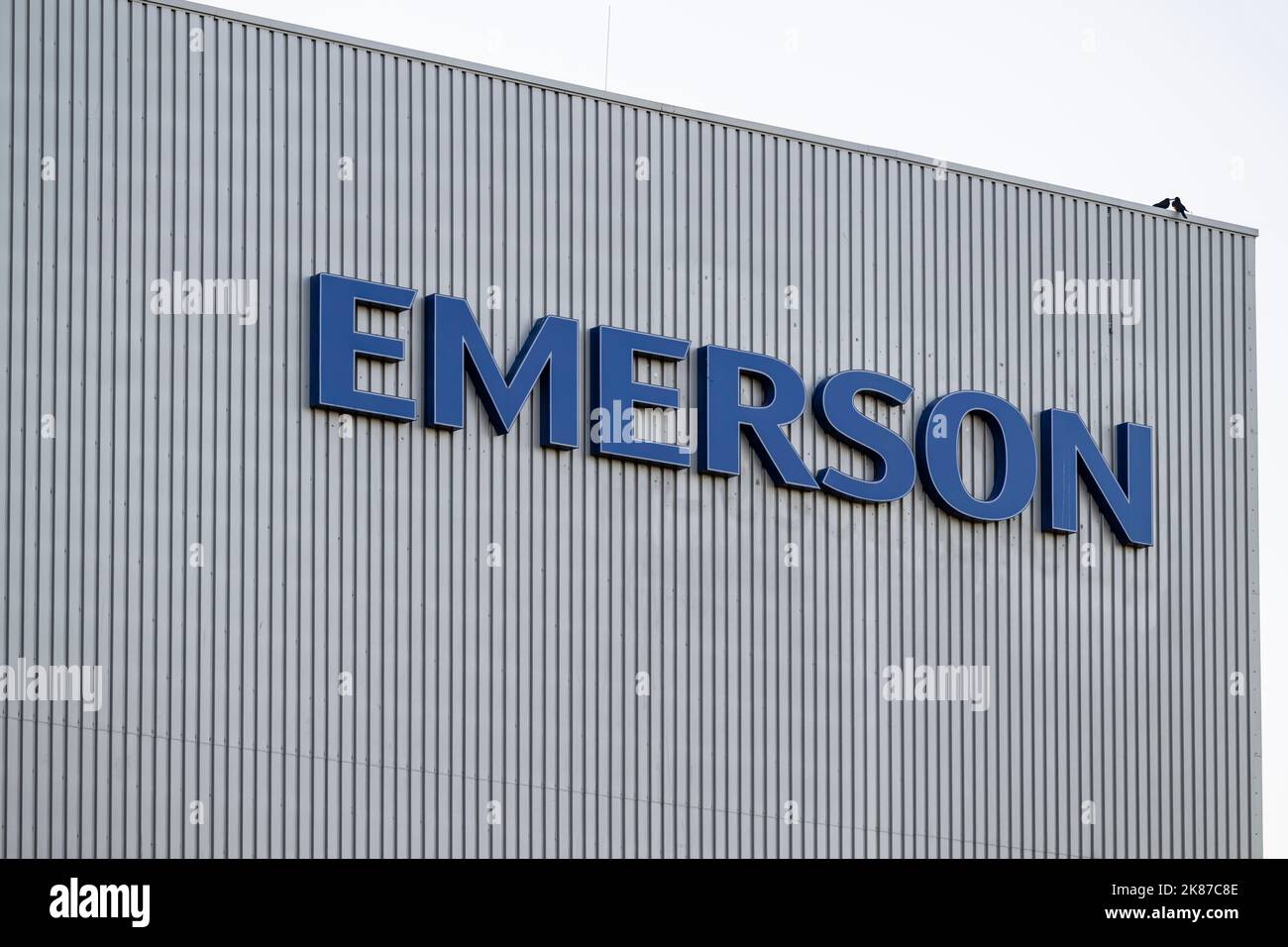 Germany , Hannover , 18.10.2022 , Emerson lettering on factory building ...