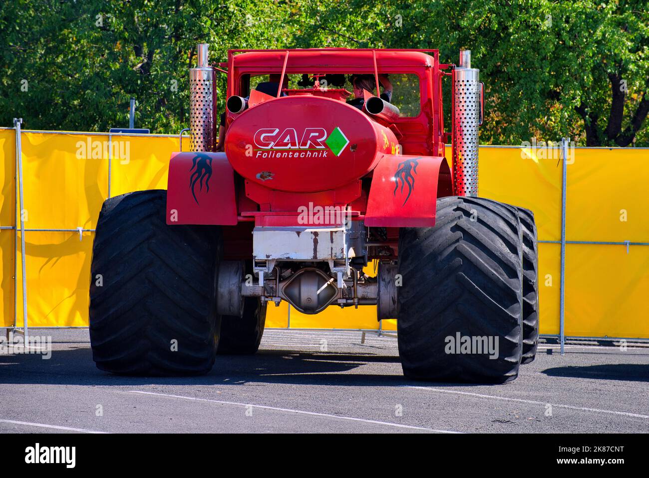 FRANKFURT AM MAIN, GERMANY - SEPT 2022: red Monster Truck Gasoline ...