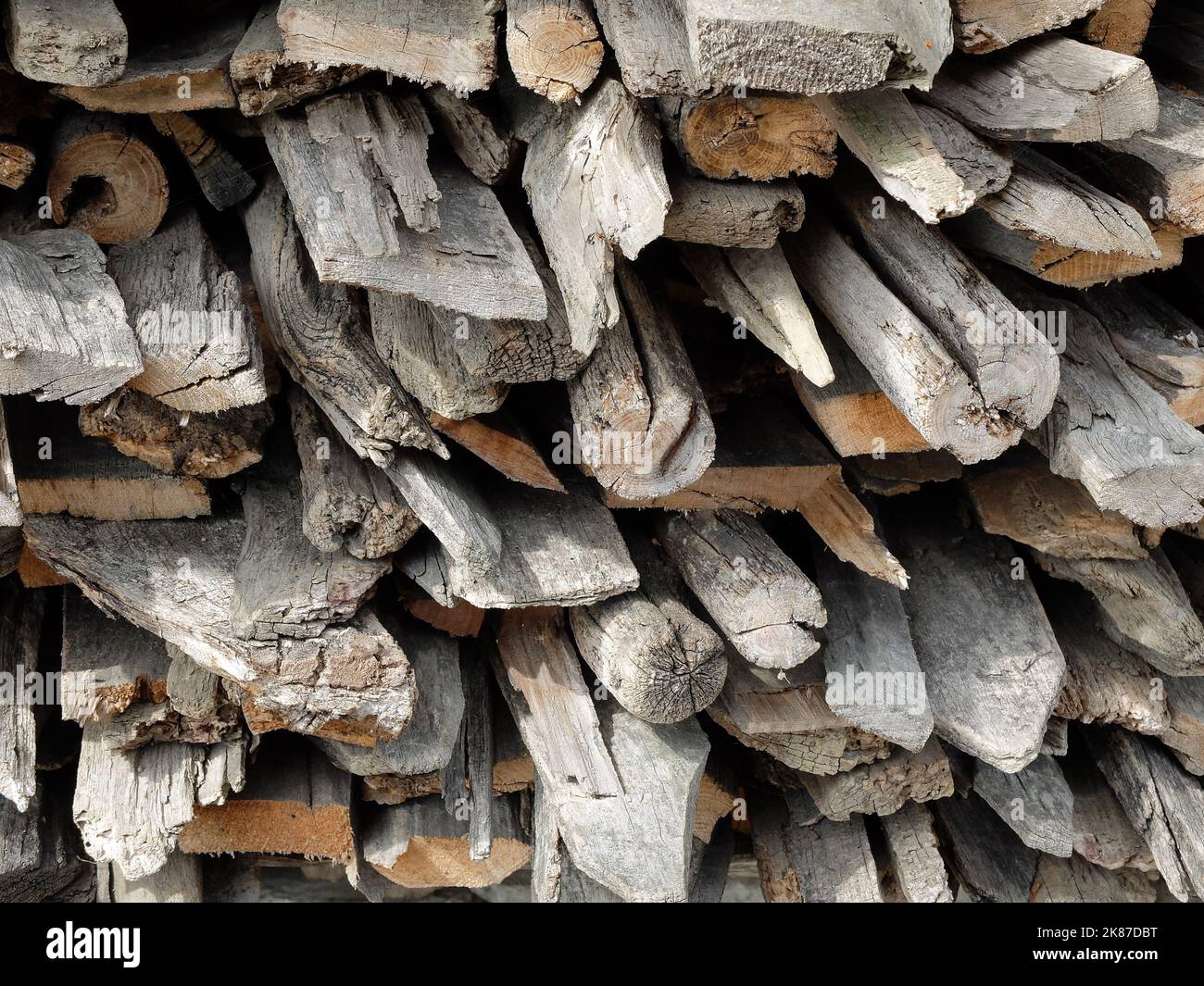 Weathered firewood background Stock Photo - Alamy
