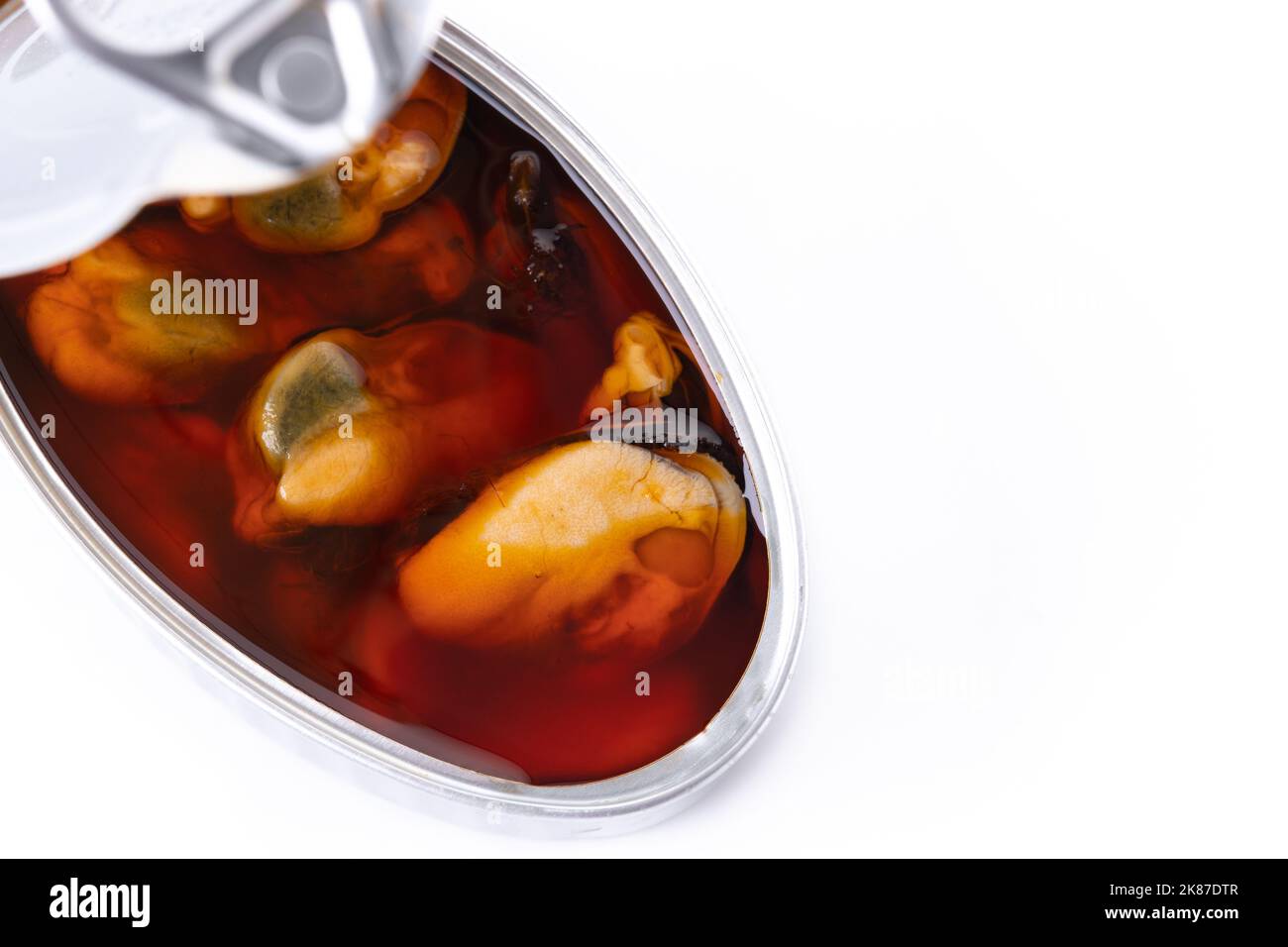 Can of mussels isolated on white background Stock Photo - Alamy