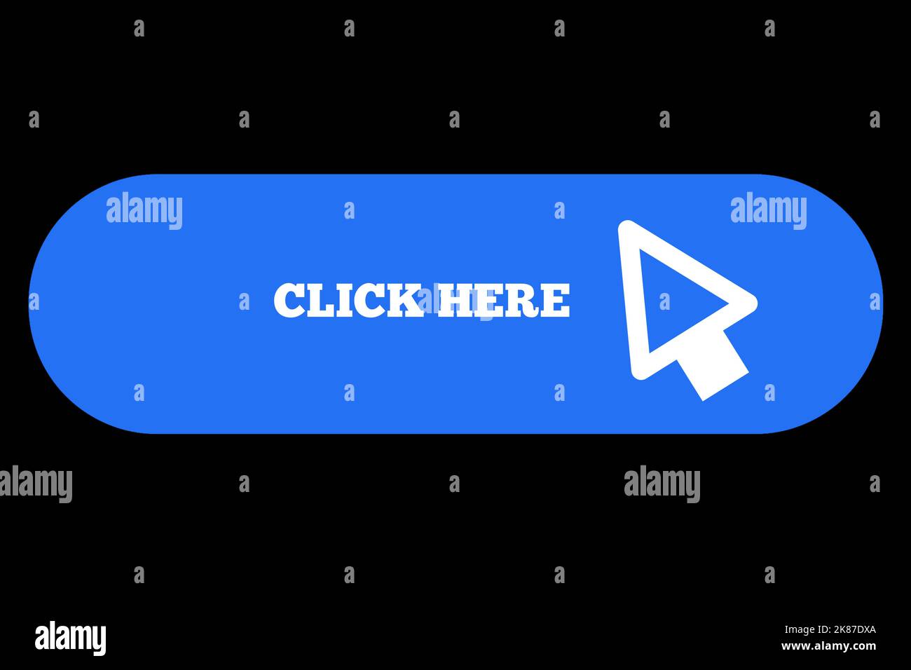 A Blue Colour Click Here Icon Upload Button Symbol Load Website Arrow ...