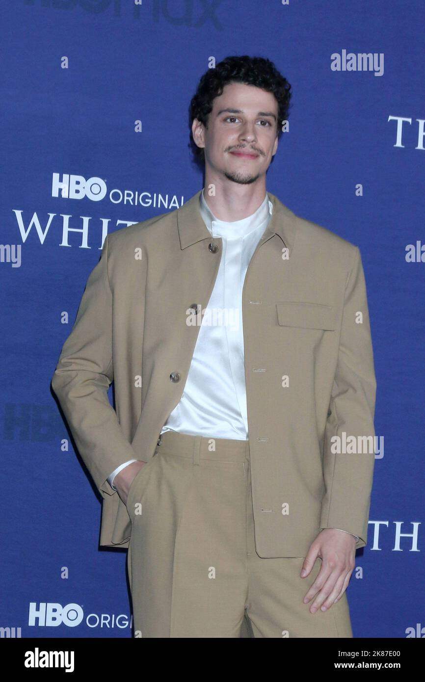 Los Angeles, CA. 20th Oct, 2022. Adam DiMarco at arrivals for THE WHITE ...