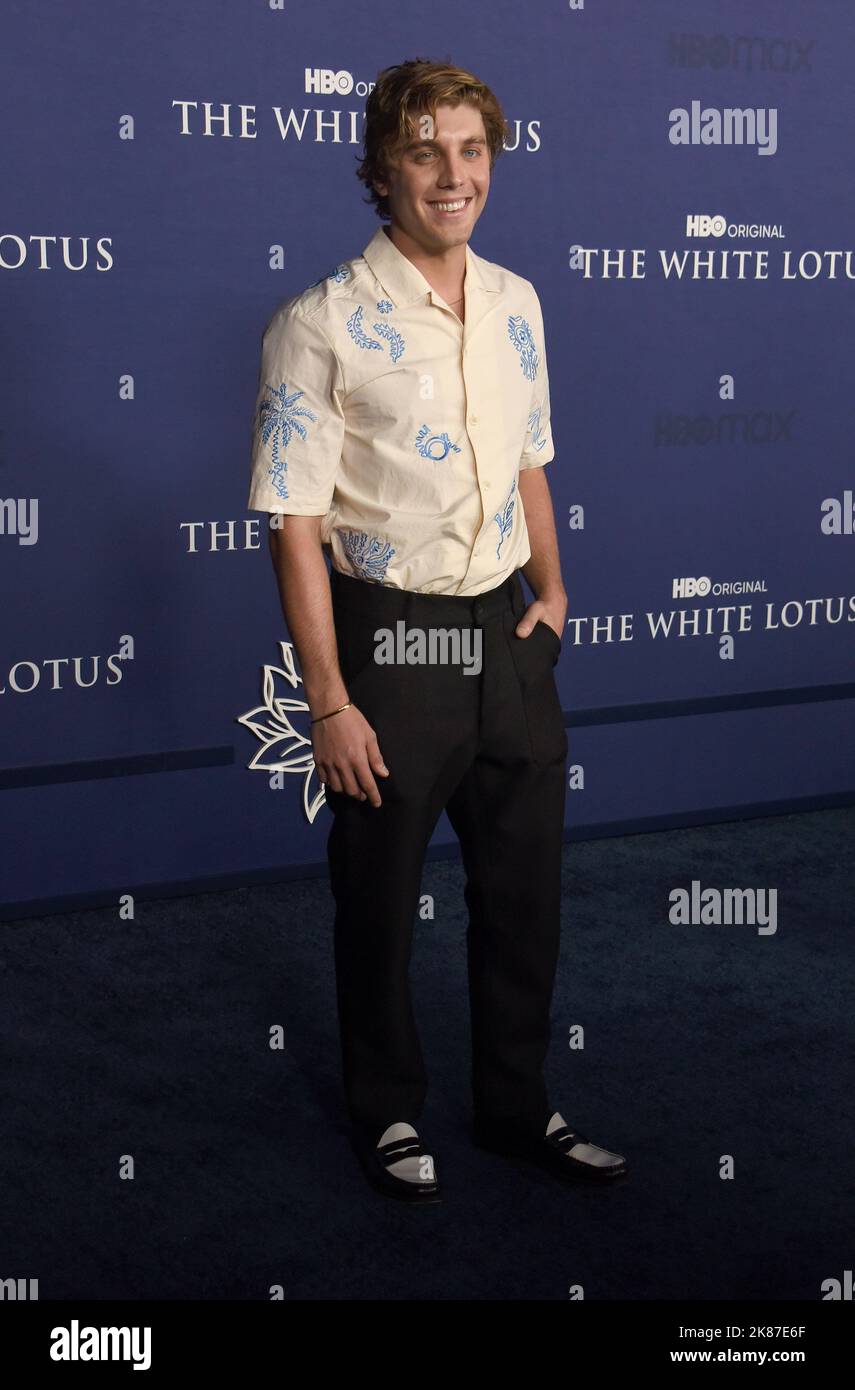 Los Angeles, USA. 20th Oct, 2022. Lucas Gage arriving at the "The White ...