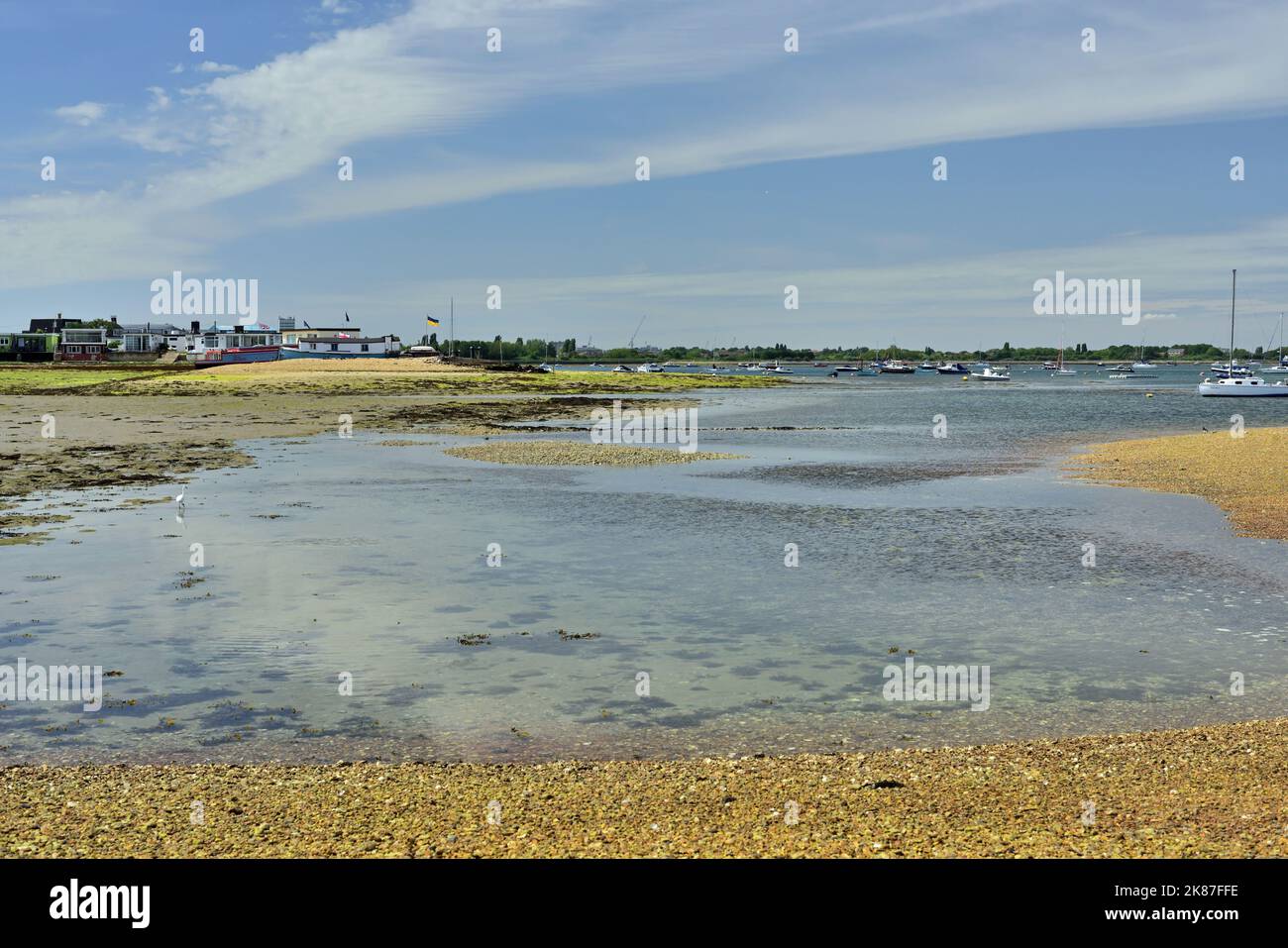 Clouds over Langstone harbour, Hayling Island, Hampshire, England Stock ...