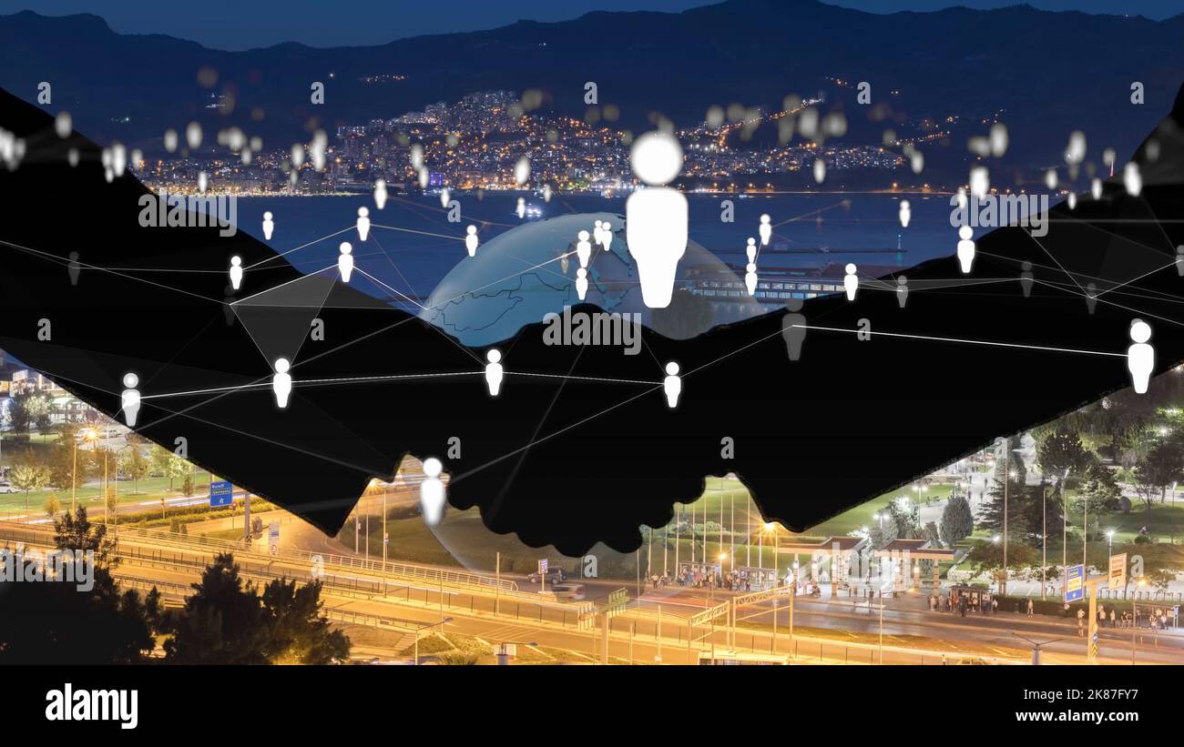 Business network concept. Teamwork. Partner ship. Shaking hands Stock ...