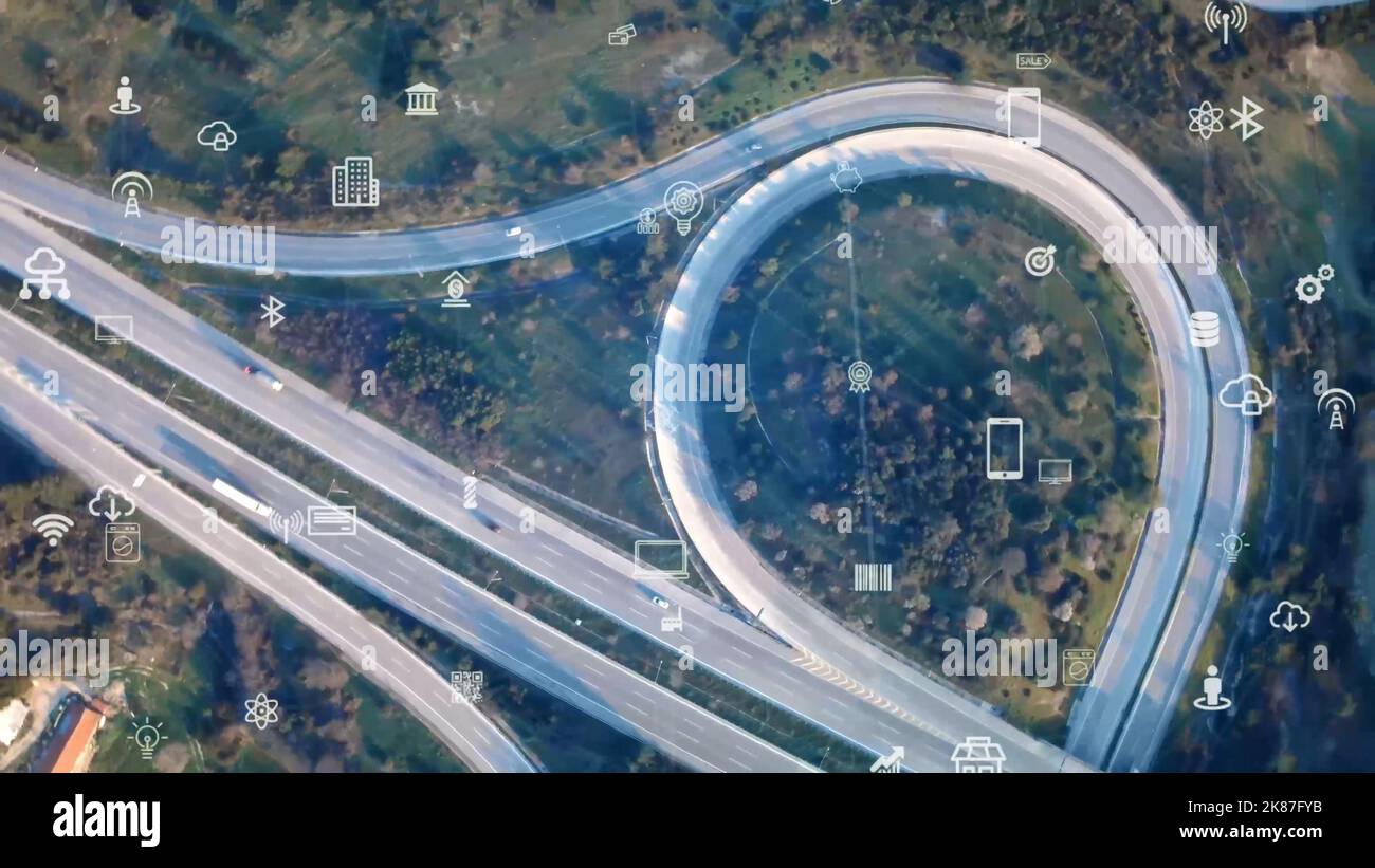 Transportation and technology concept. Intelligent Transport Systems ...